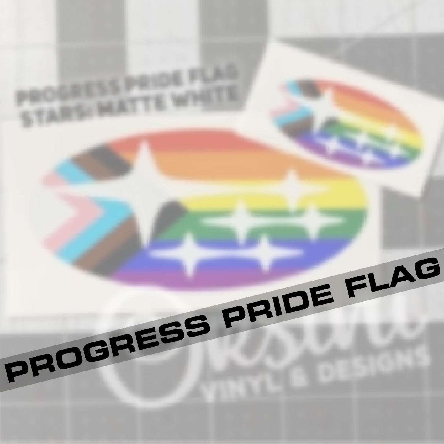 *Progress Pride Flag (Printed Vinyl) Emblem Overlay Decal Set – Orsini ...