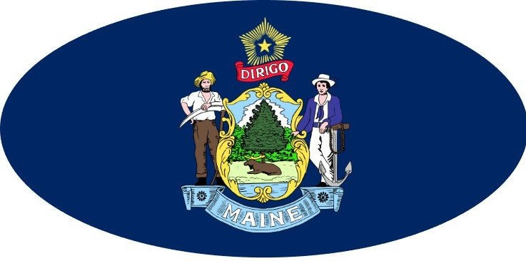 * Maine State Flag (Printed Vinyl) Emblem Overlay Decal Set – Orsini ...