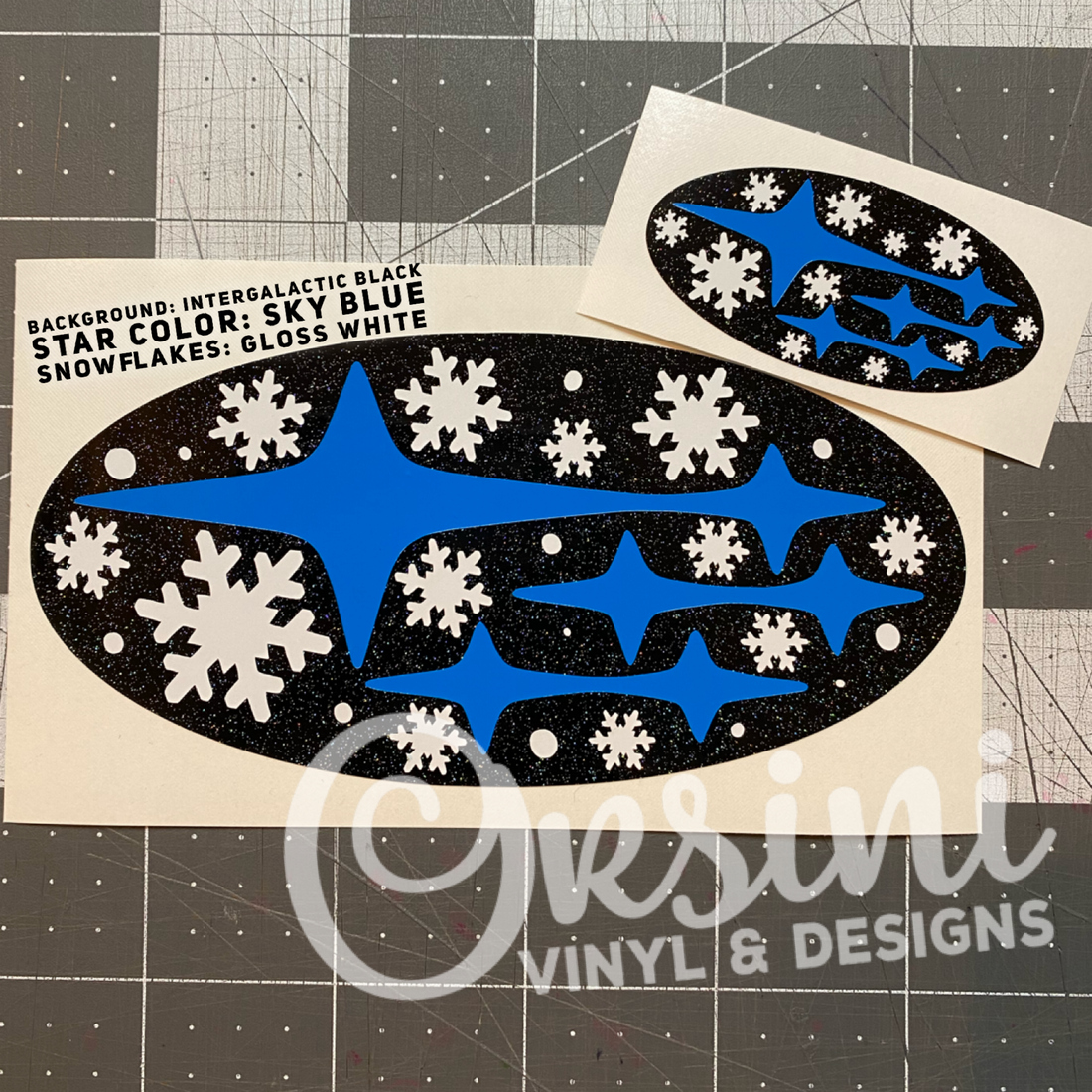 Subaru Stars and Snowflakes Emblem Overlay Decal Set – Orsini Vinyl ...